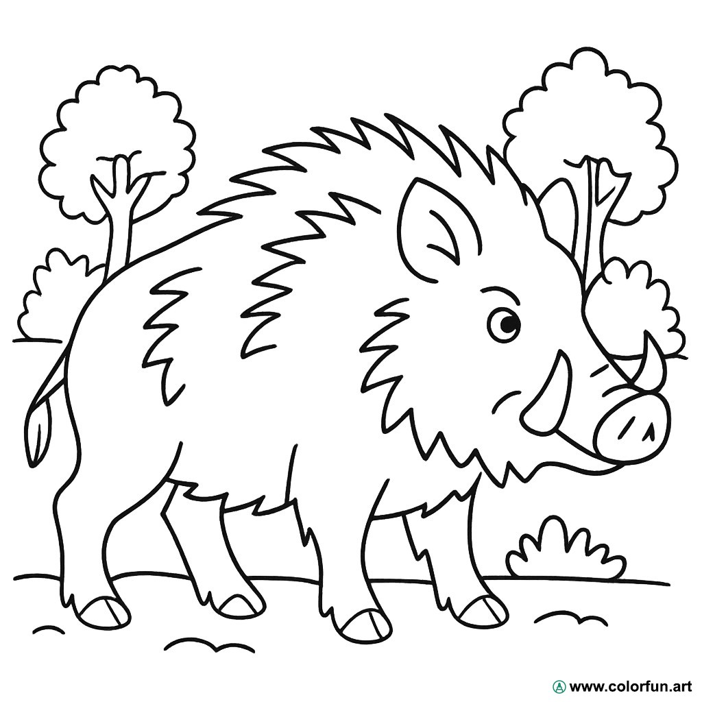 6 Coloring Pages Of Wild Boars - Free Coloring Pages for Kids ...