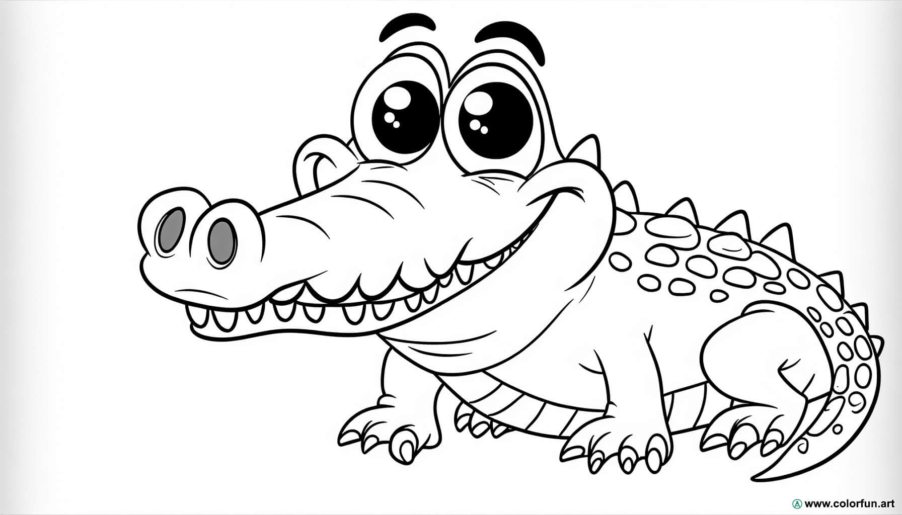 4 Crocodile Coloring Pages - Free Coloring Pages for Kids - ColorFun.art