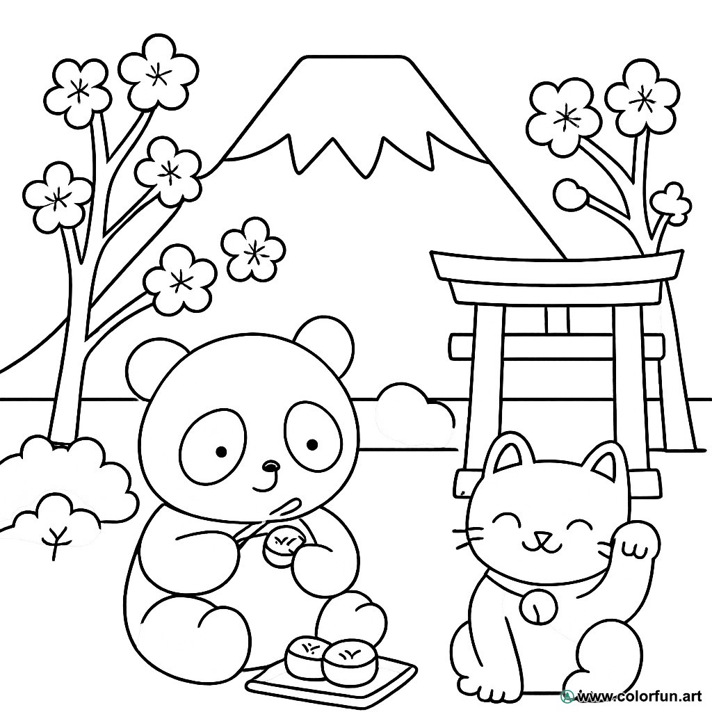 Japanese coloring page for elementary school students Download or Print ...