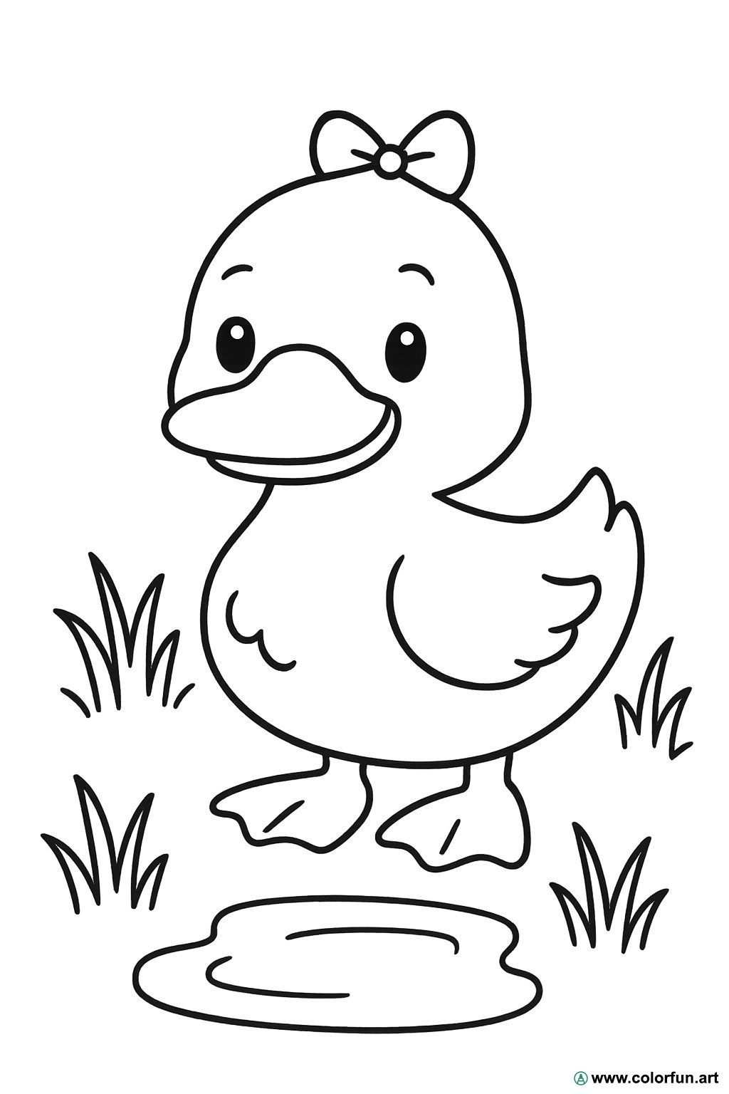 Farm duck coloring page Download or Print for free