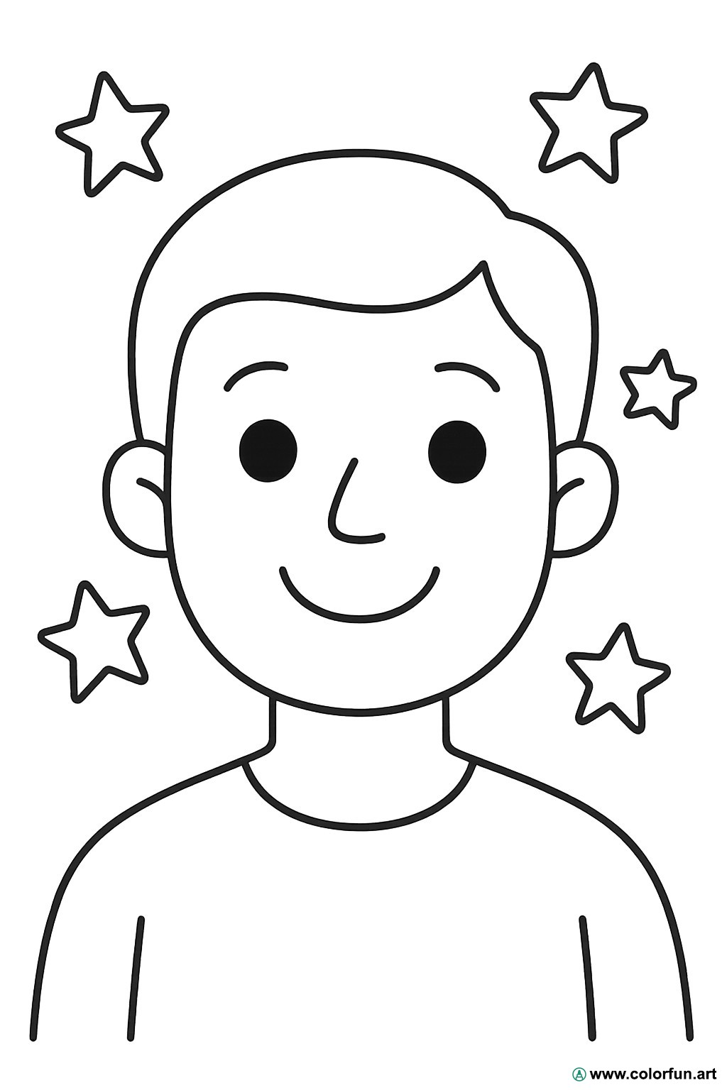 Adult face coloring page Download or Print for free